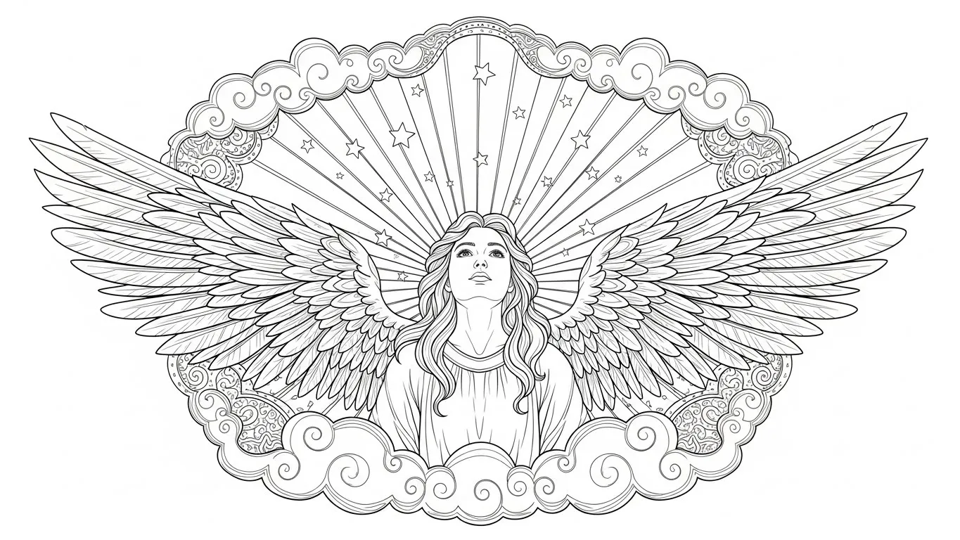 19 Angel Adult Coloring Pages That Are Heavenly and Graceful