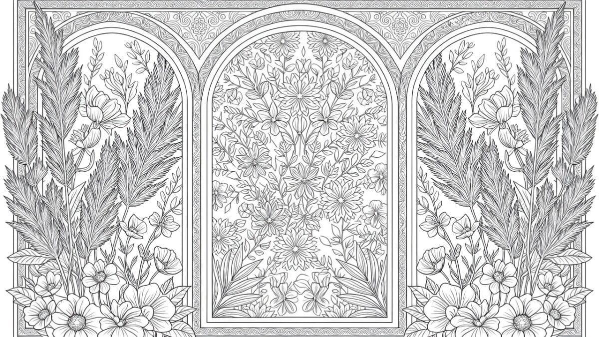 21 Aesthetic Coloring Pages for a Soft Trendy Vibe