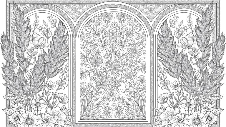 21 Aesthetic Coloring Pages for a Soft Trendy Vibe