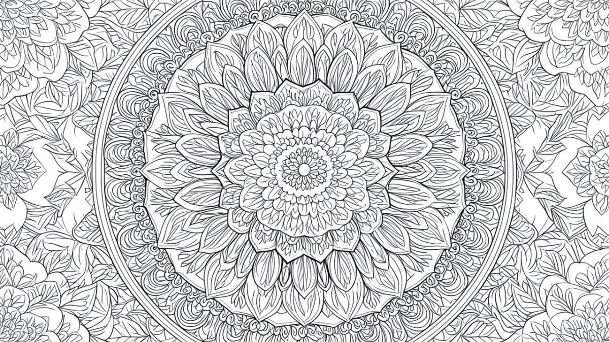 22 Simple Coloring Pages for Effortless Stress Relief